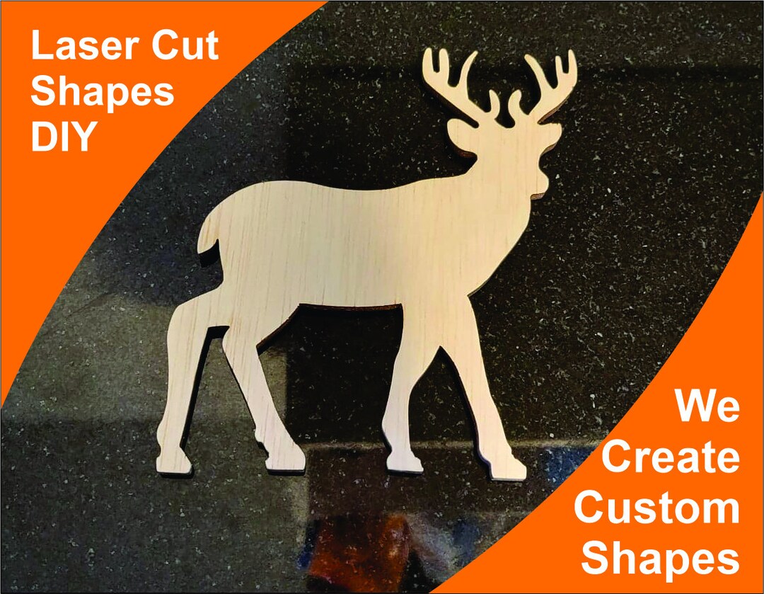 Deer Wood Blank, Laser Cut Wood, Craft Blanks, Crafter Blank, DIY, Do ...