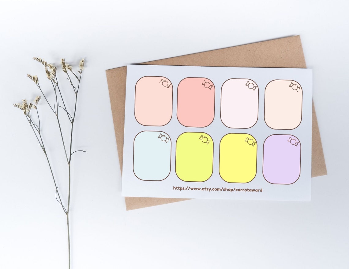 Lemon Candy Digital Sticker Pack, PNG / PDF / Transparent Background ...