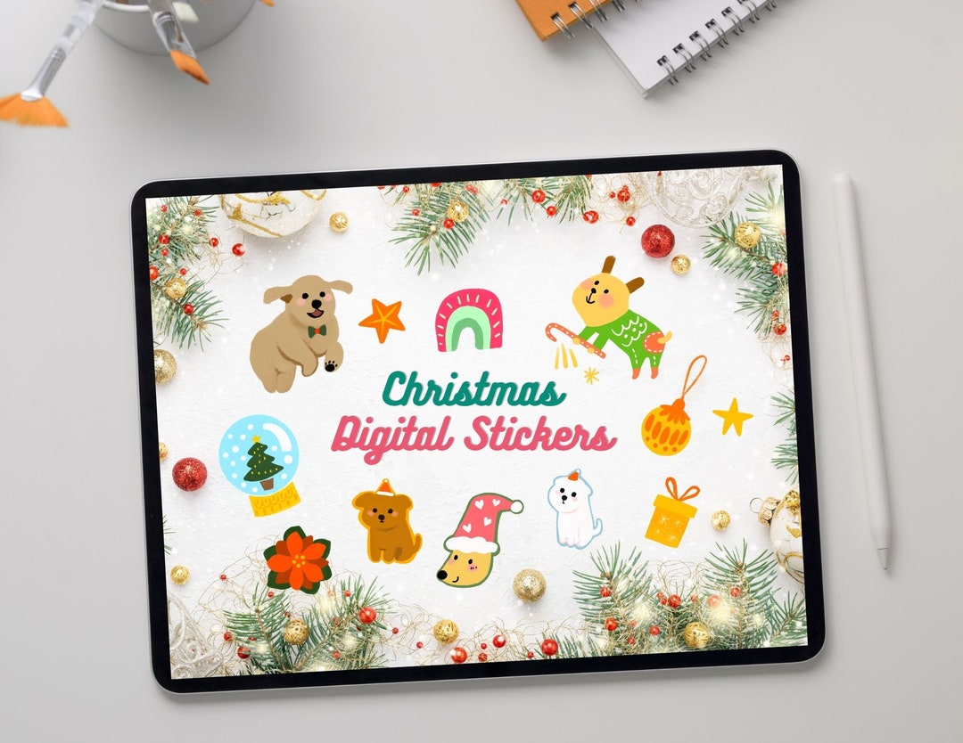 Best Christmas Digital Sticker Pack, PNG / Transparent Background ...