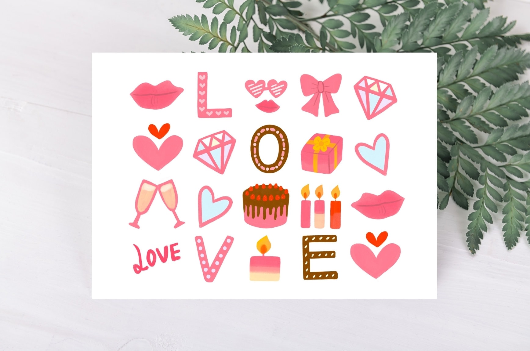 Printable Love Card Designs of 3 (instant Download) - Etsy