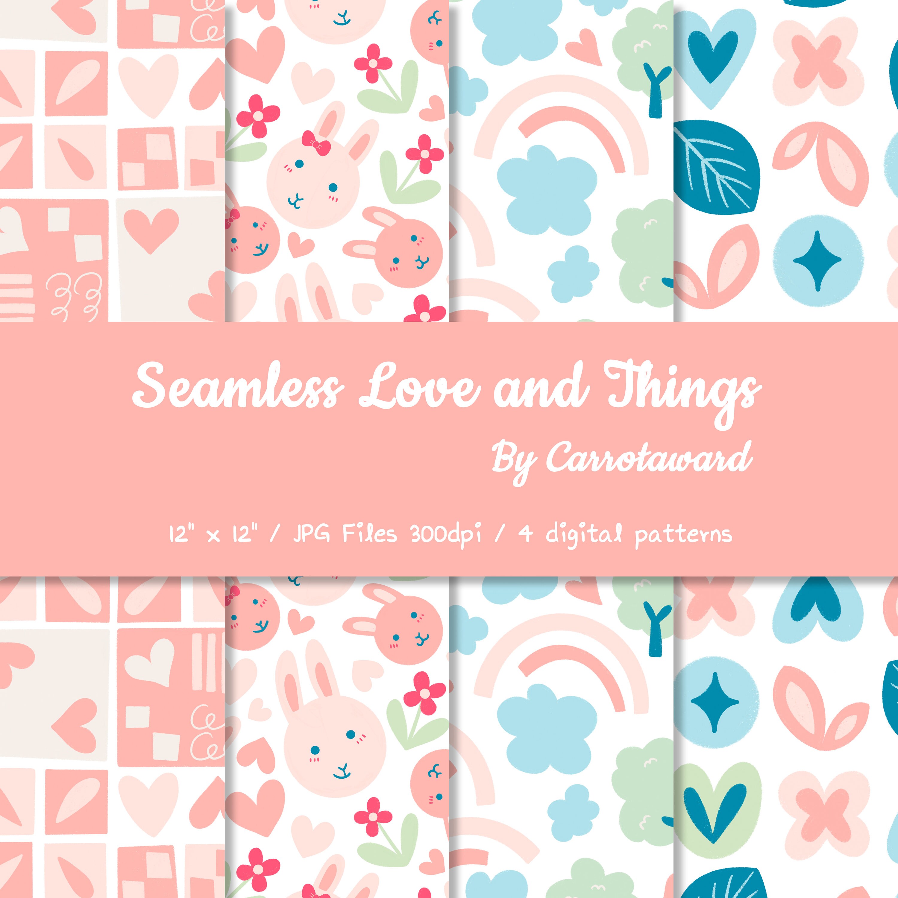 Seamless Love and Things Patterns - Etsy