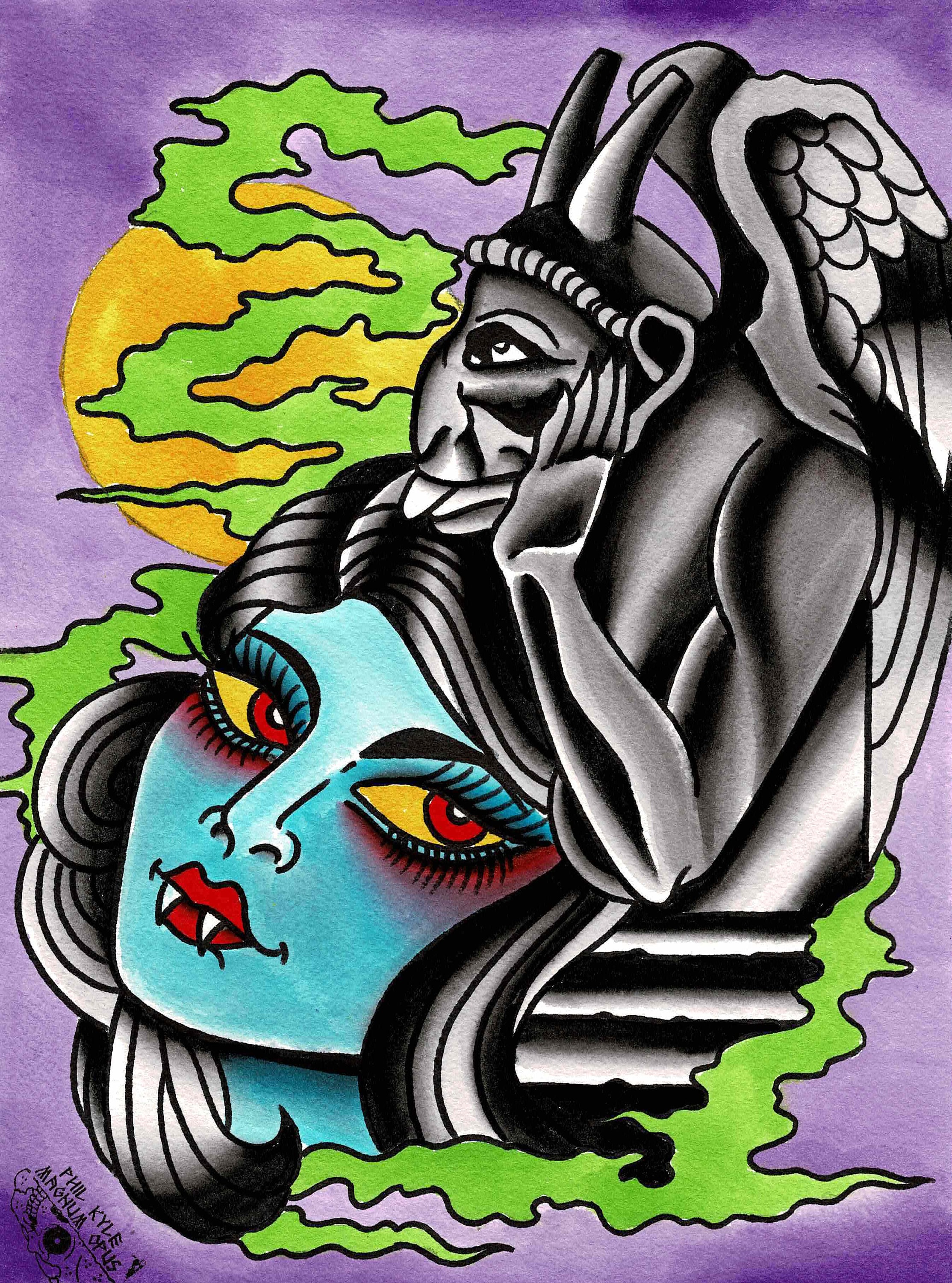 3 Tattoo Pins Prints A4 Sized on Water Color Paper 8.5 X 14 Inches - Etsy