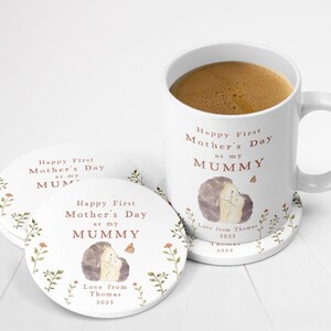 First Mothers Day Nana Mug & Coaster Gift Personalised Mother's Day ...