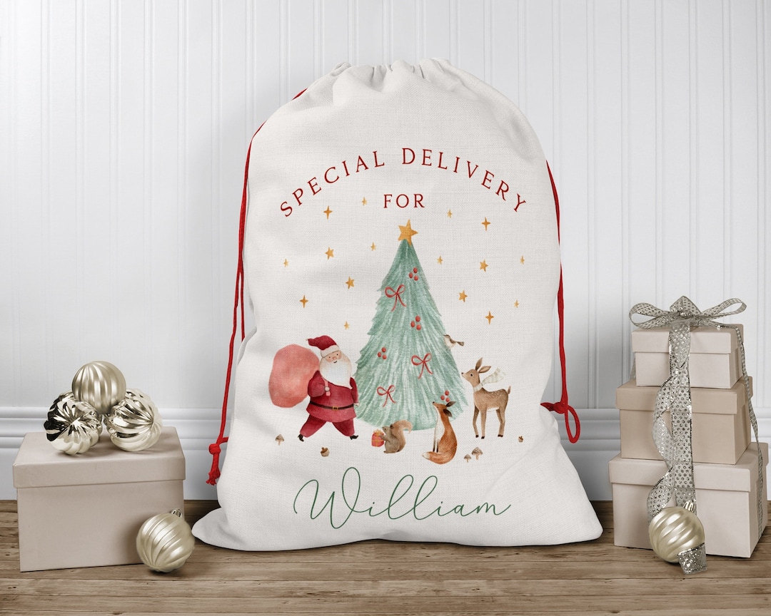 Personalised Santa Sack | Christmas Present Sack | Baby's First ...