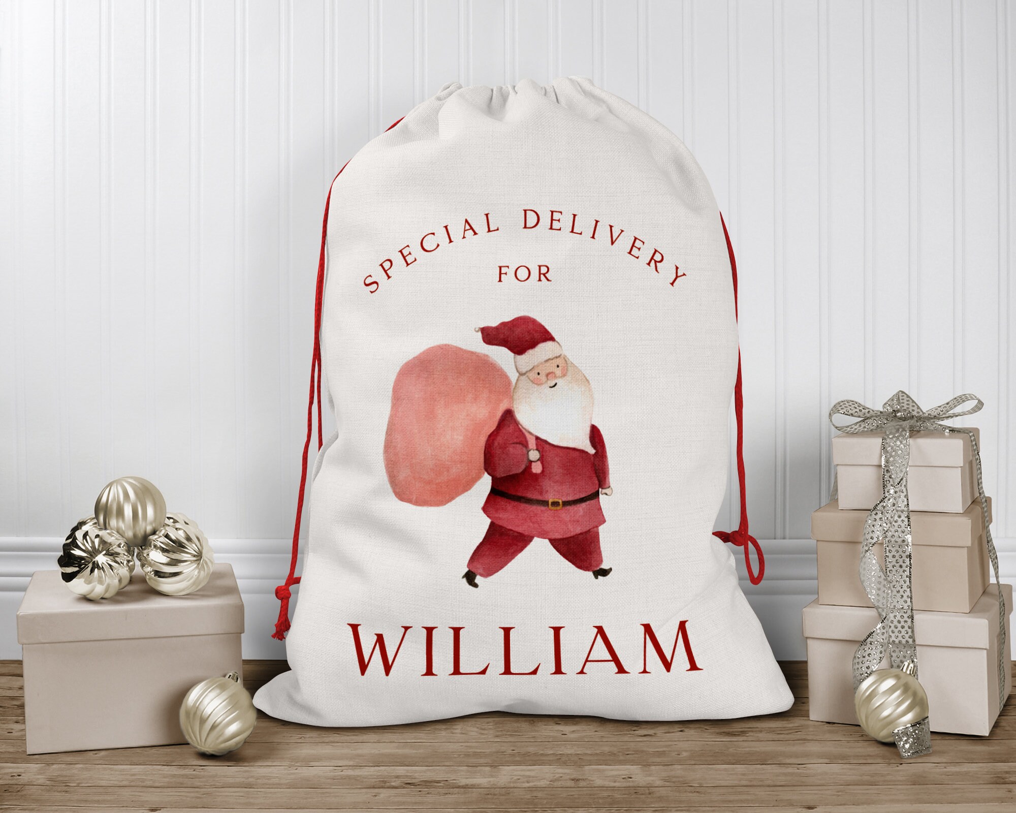 Personalised Santa Sack Christmas Present Sack Baby's - Etsy UK