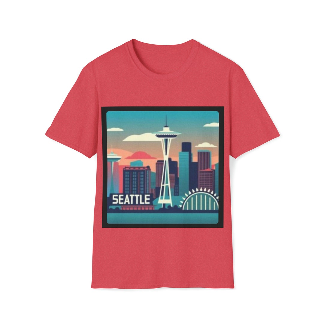 Seatle Washington Space Needle Tourist Casual Graphic Tee - Etsy