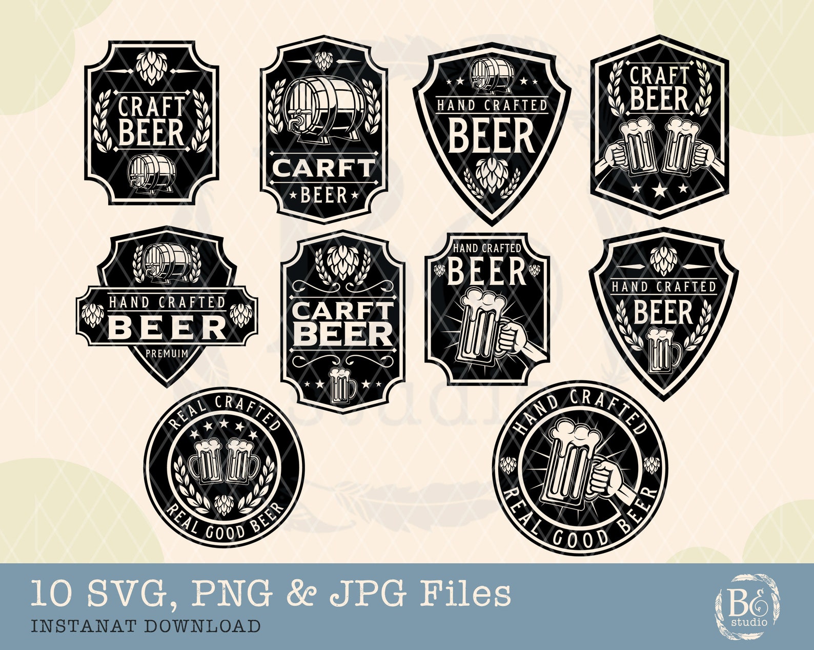 Craft Beer Svg Bundle, Brewery Svg, Beer Barrel Svg, Barrel Svg ...