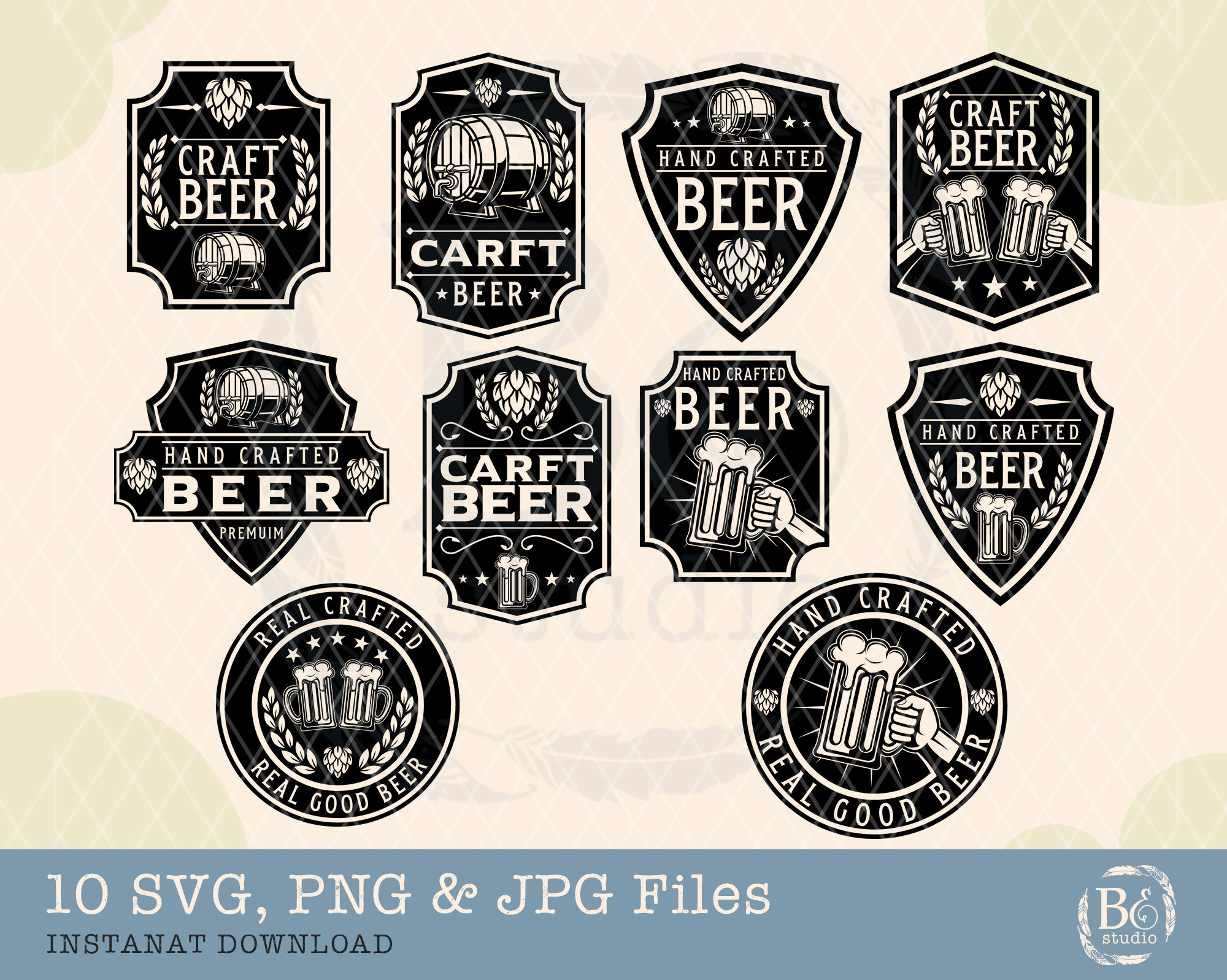 Craft Beer Svg Bundle, Brewery Svg, Beer Barrel Svg, Barrel Svg ...