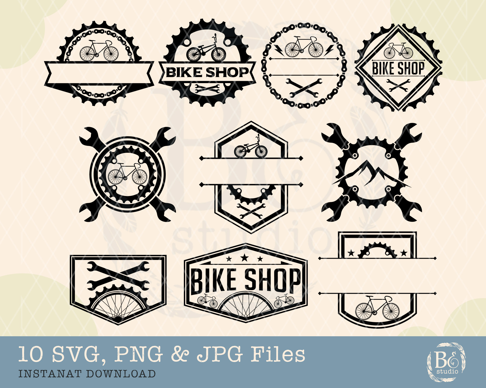 Bike Shop Svg Bundle, Bicycle Svg, Bike Svg, Bikeshop Svg, Bmx Svg ...