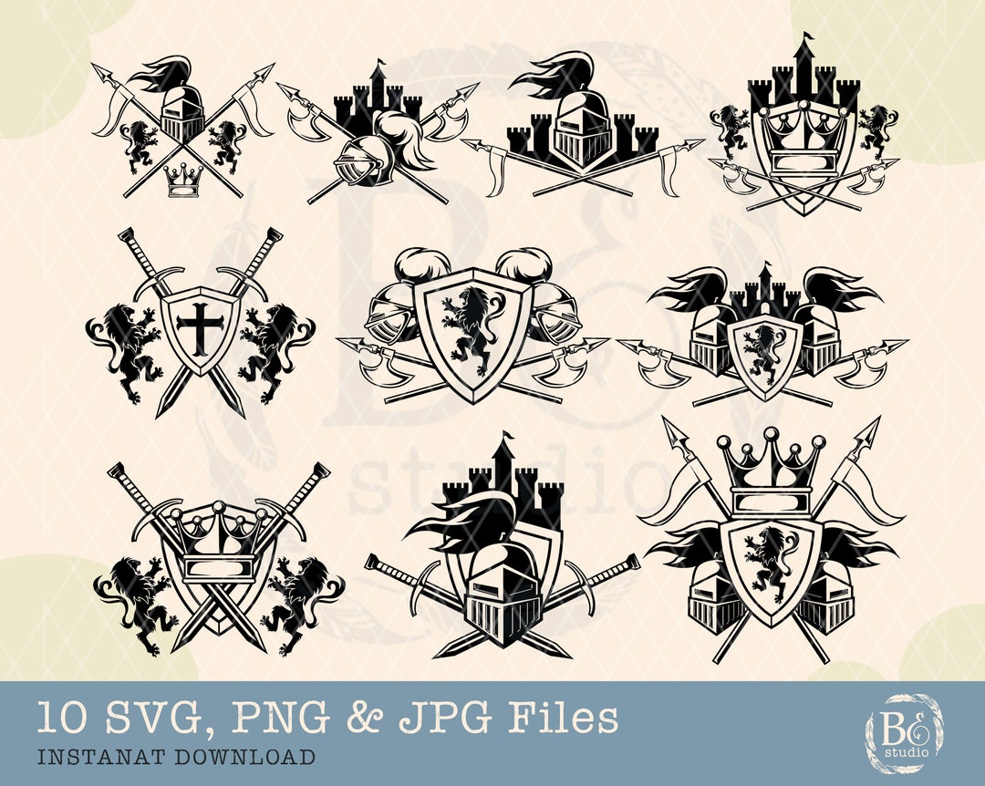 Knights Svg Bundle, Knights Vector, Knights Svg, Knights Armor Svg ...
