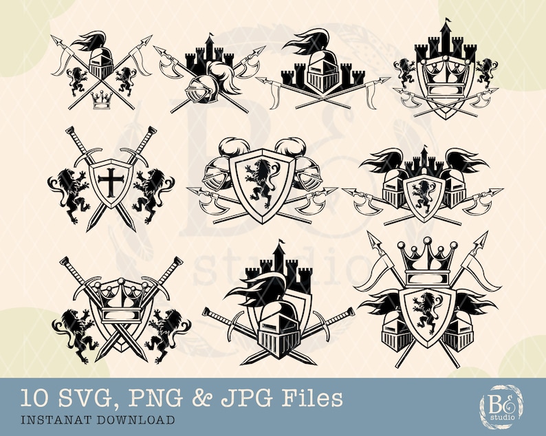 Knights Svg Bundle, Knights Vector, Knights Svg, Knights Armor Svg ...