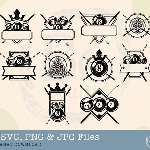 Billiards Svg - Etsy