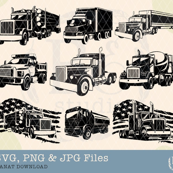 Truck Logging Svg - Etsy