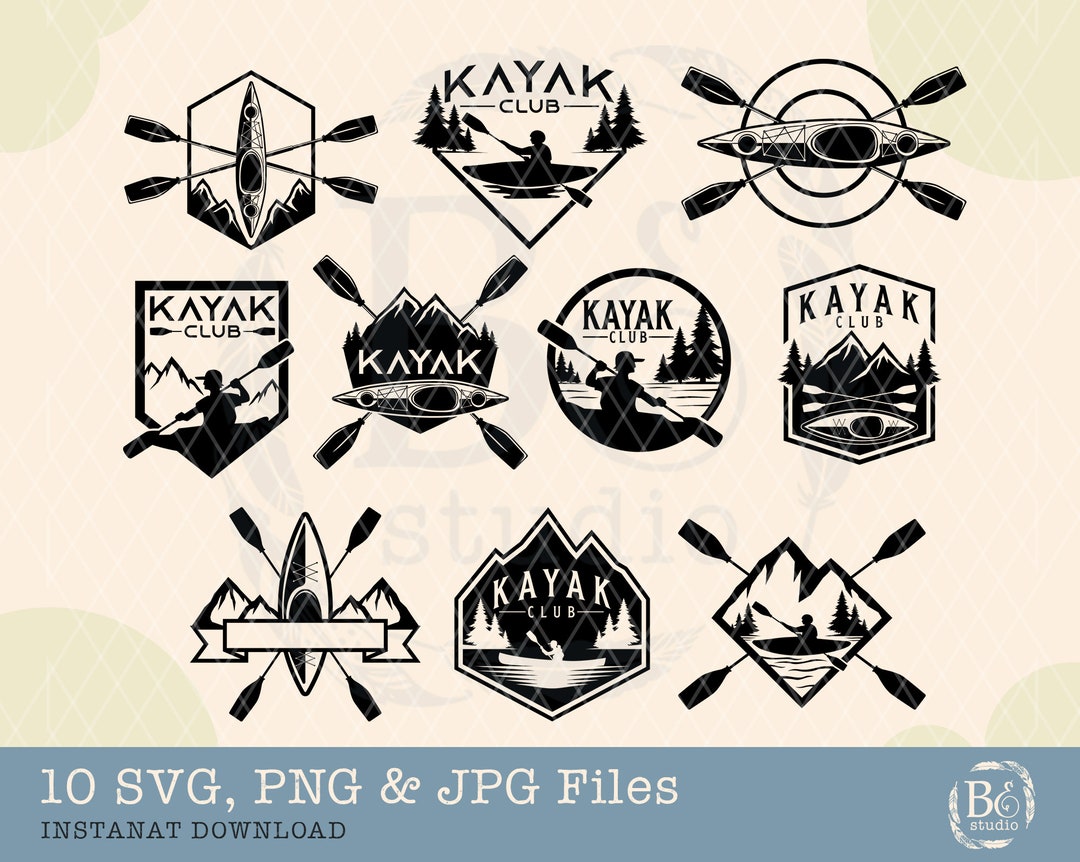 Kayak Svg Bundle, Kayaking Svg, Kayak Svg, Kayak Vector, Canoe Svg ...