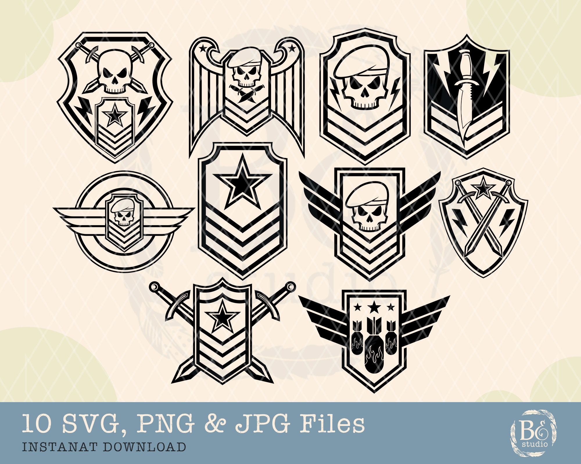 Army Badges Svg Bundle, Military Patch Svg, Air Force Svg, Captain Sign ...
