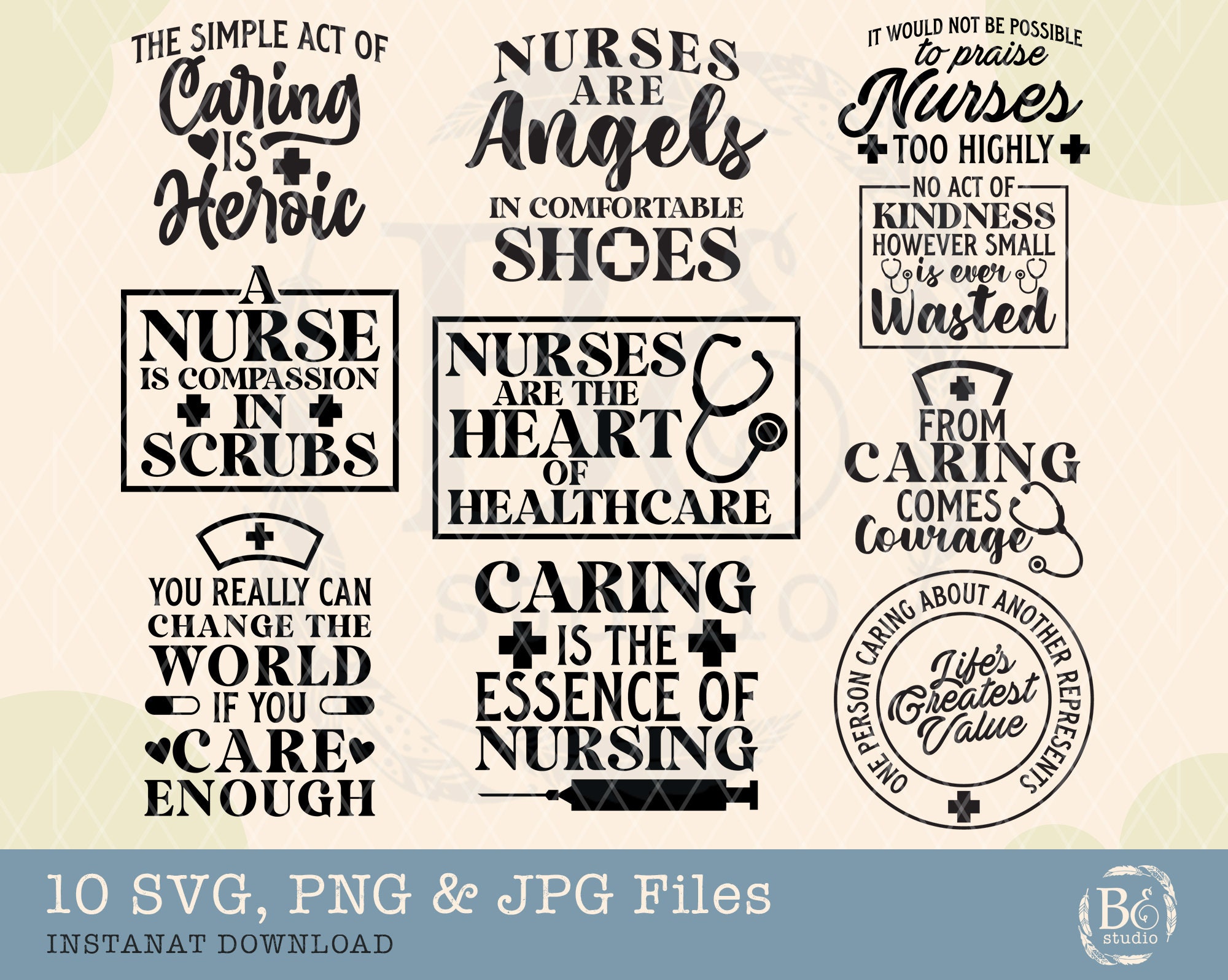 Nurse Svg Bundle, Lettering Svg, Nurse Quotes Svg, Doctor Svg ...