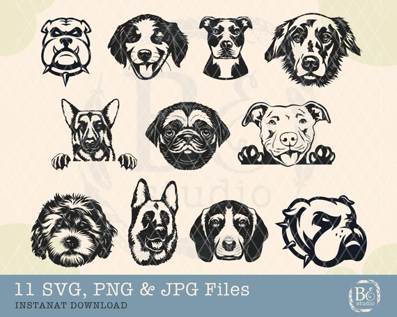 Cute Dog Face Svg Dog Svg Dog Face Bundle Svg Dog Face Svg - Etsy Australia