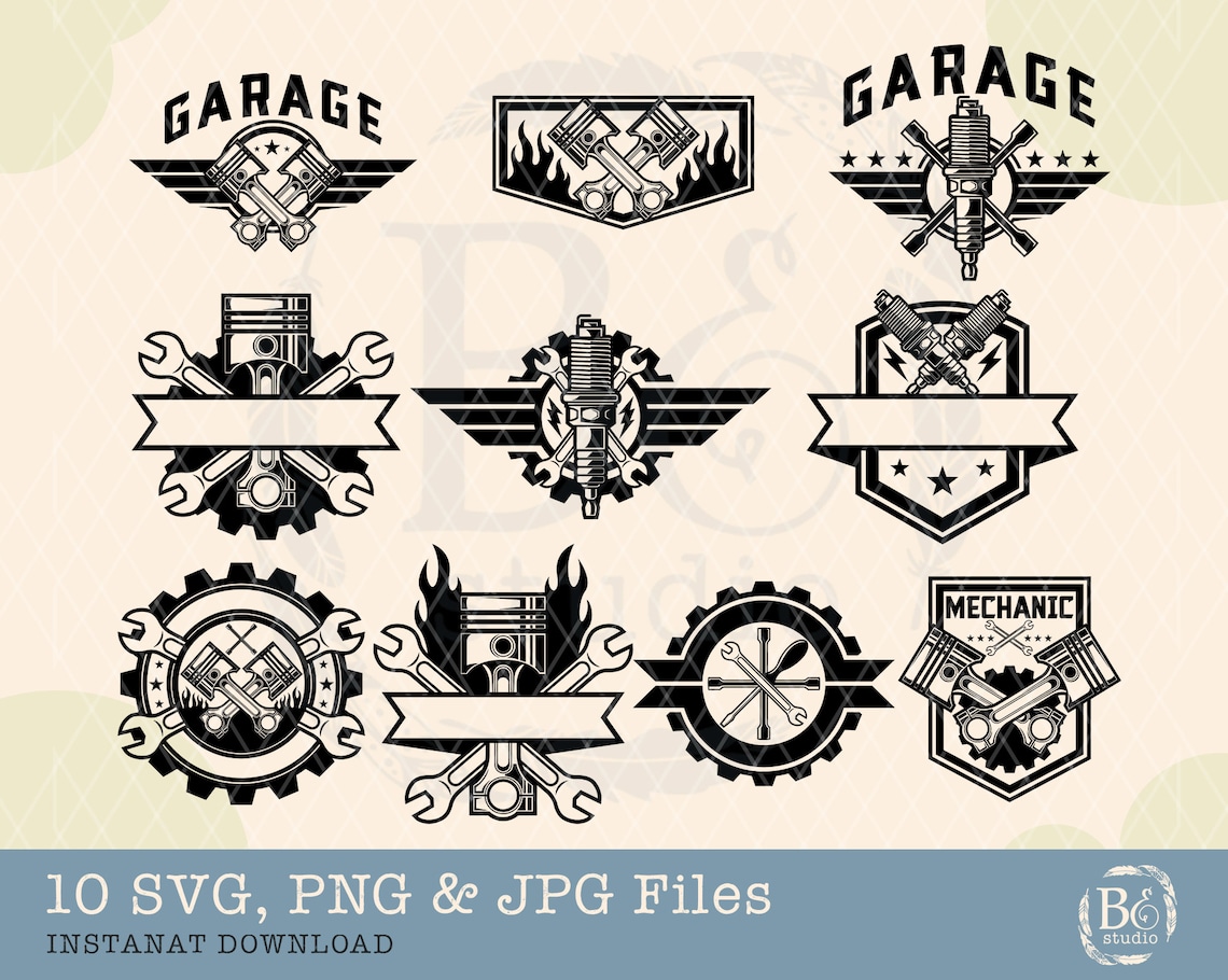 Mechanic Svg Bundle, Mechanic Tools Svg, Mechanic Gear Svg, Wrenches ...