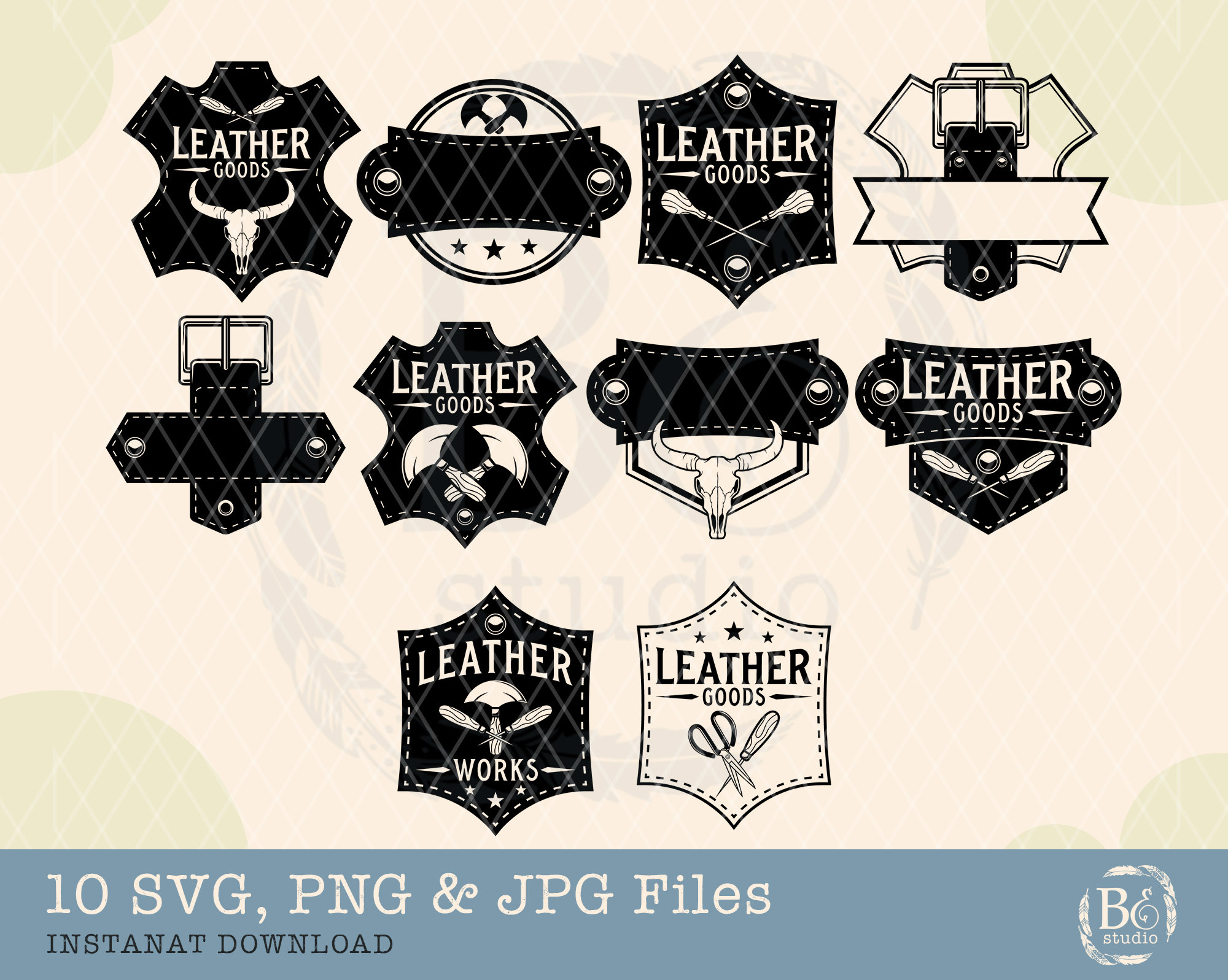 Leather Works Svg Bundle, Crafting Svg, Handmade Svg, Crafter Svg ...