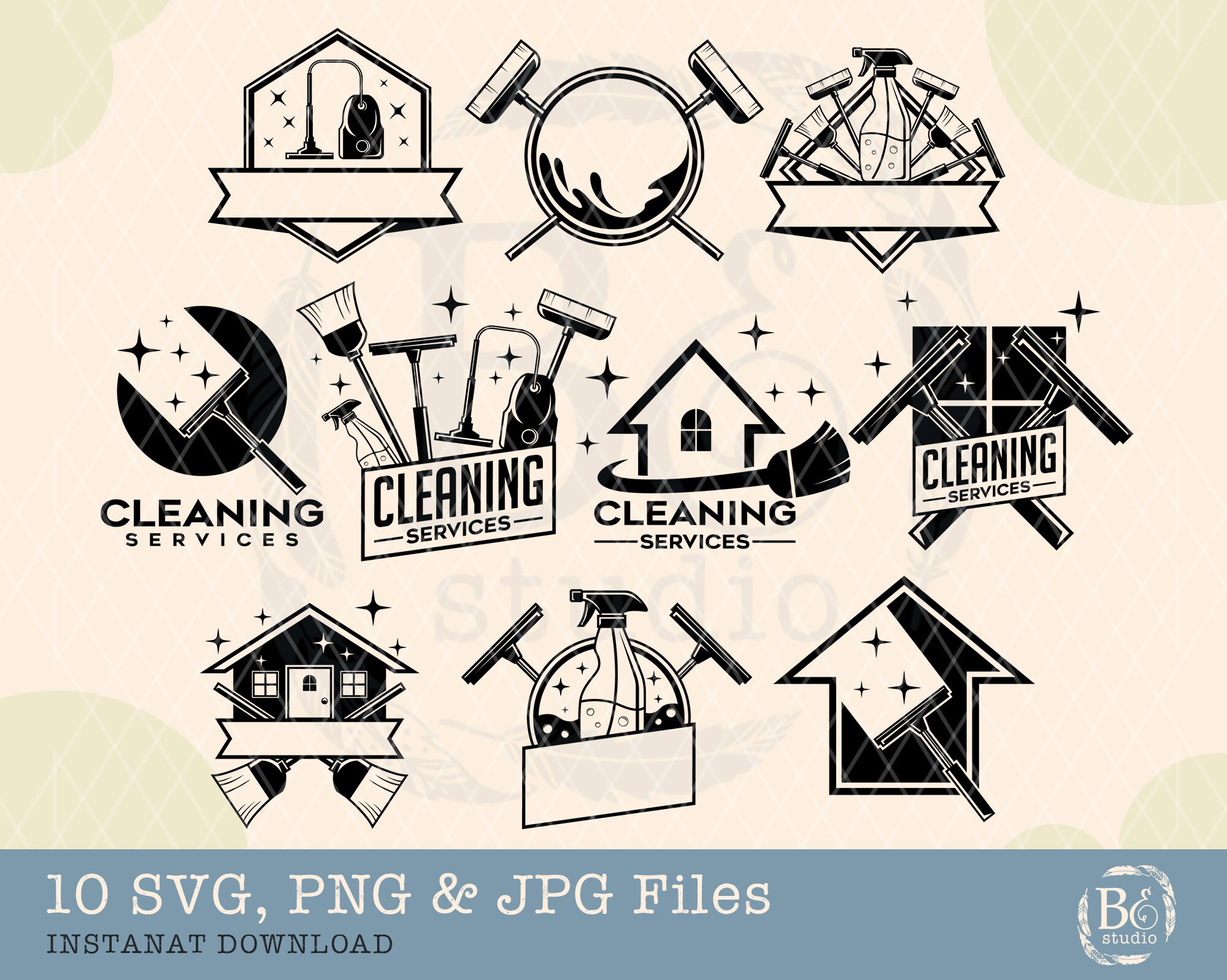 Cleaning Svg Bundle, Cleaning Tools Svg, Cleaning Svg, Home Service Svg ...