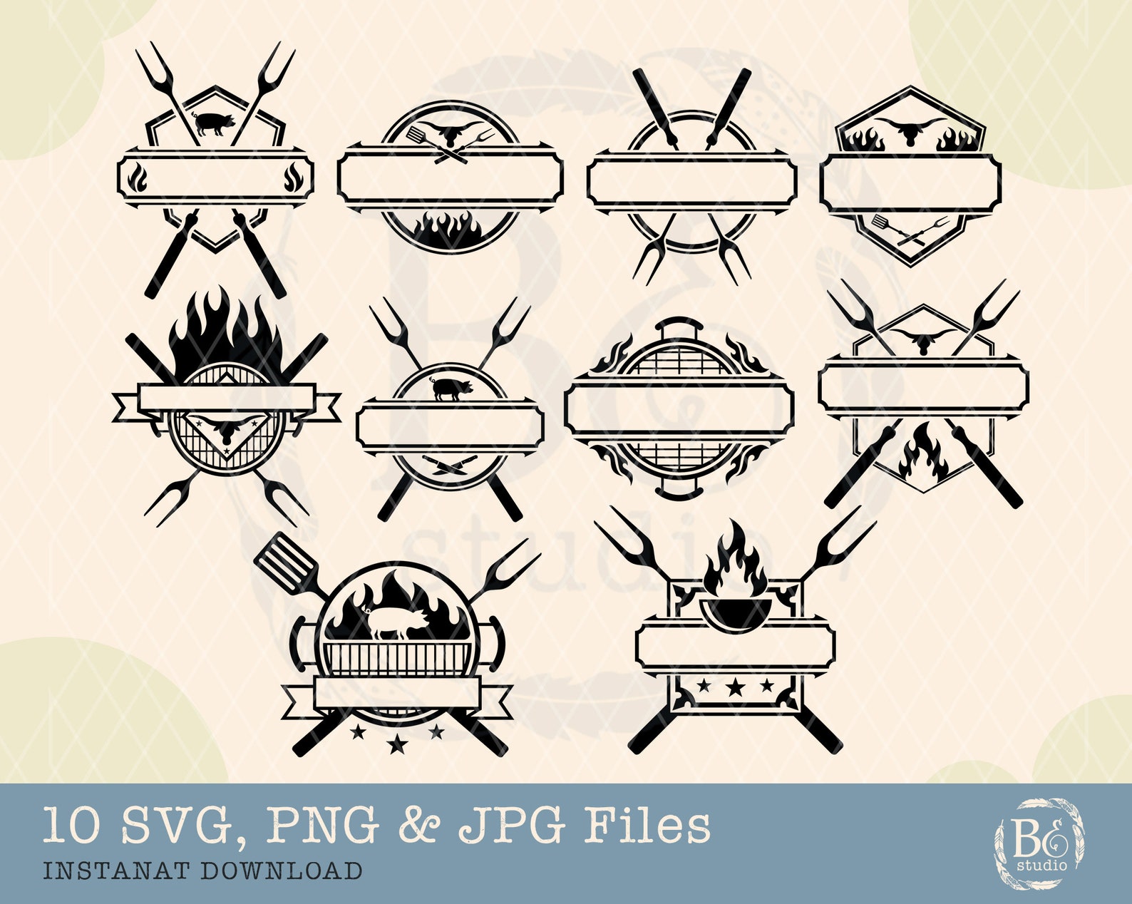 Bbq Svg Bundle, Bbq Grill Svg, Bbq Svg, Grilling Svg, Roasting Svg, Bbq ...
