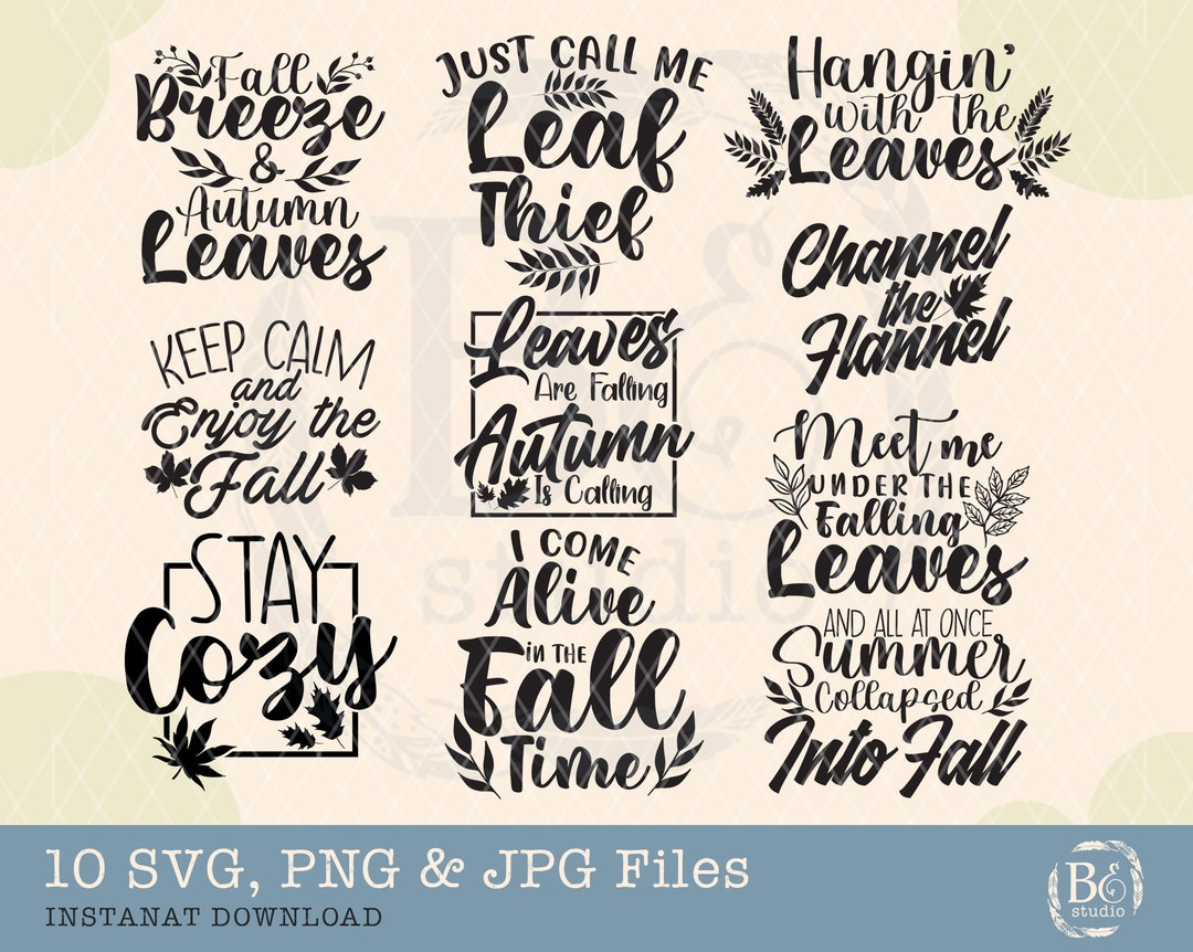 Fall Svg, Fall Svg Bundle, Fall Quotes Svg, Autumn Svg, Thanksgiving ...