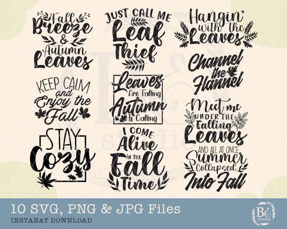 Fall Svg Fall Svg Bundle Fall Quotes Svg Autumn Svg - Etsy