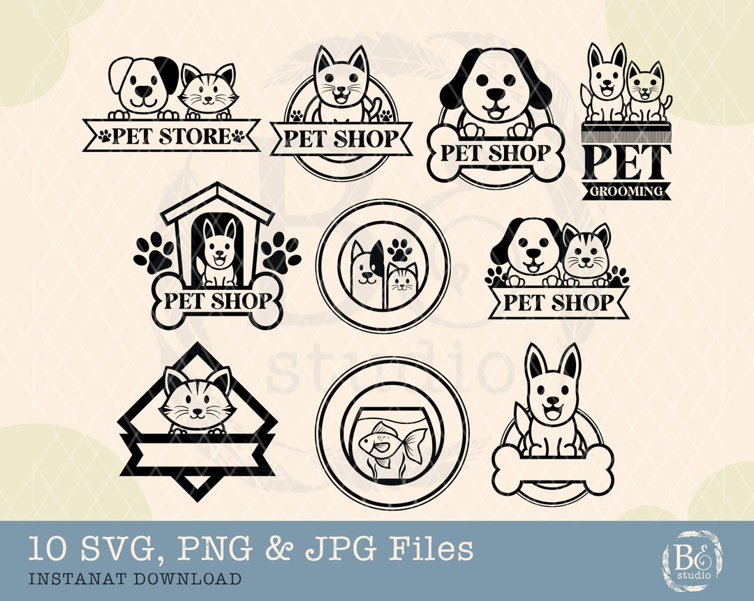 Pet Shop Svg Bundle, Pet Shop Svg, Pet Grooming Svg, Grooming Svg, Pet ...