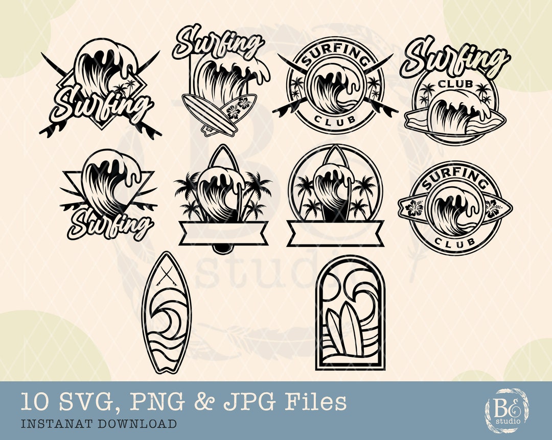 Surfing Svg Bundle, Surf Svg, Summer Vibes Svg, Summer Svg, Beach Life ...