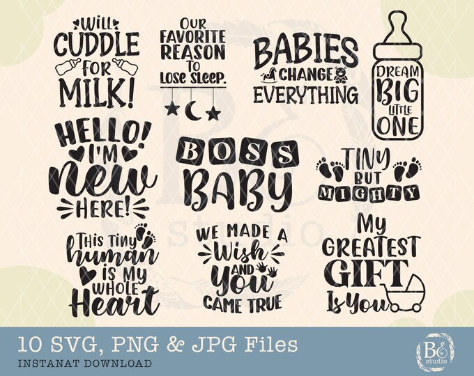 Baby Sayings Svg, Baby Signs Svg, Baby Quotes Svg, Newborn Svg, Svg for ...