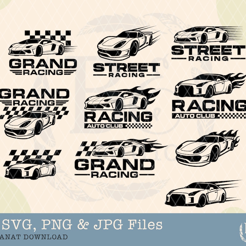 Car Racing Svg - Etsy