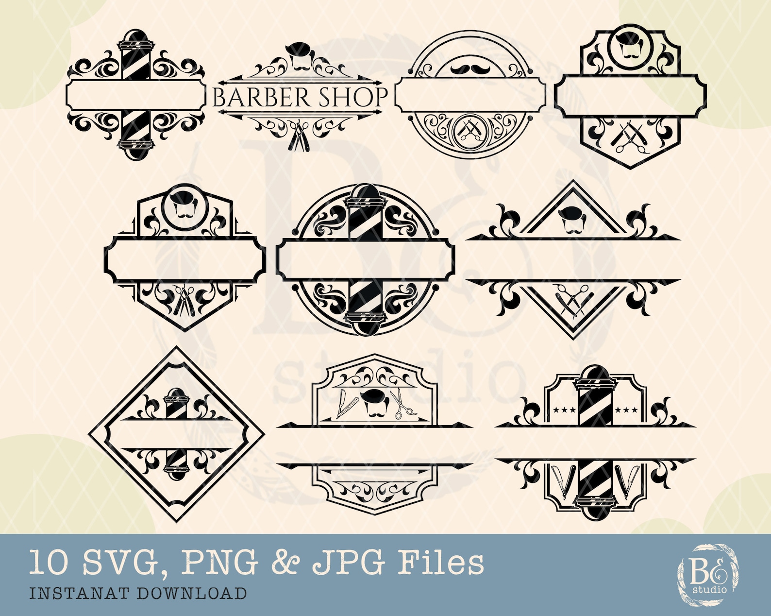 Barbershop Svg Bundle, Barbershop Sign Svg, Salon Svg, Barber Svg ...