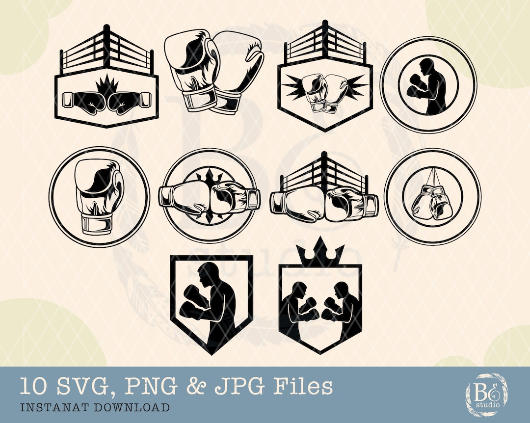 Boxing Svg Bundle, Boxing Gloves Cut File, Boxing Ring Svg, Doxing ...