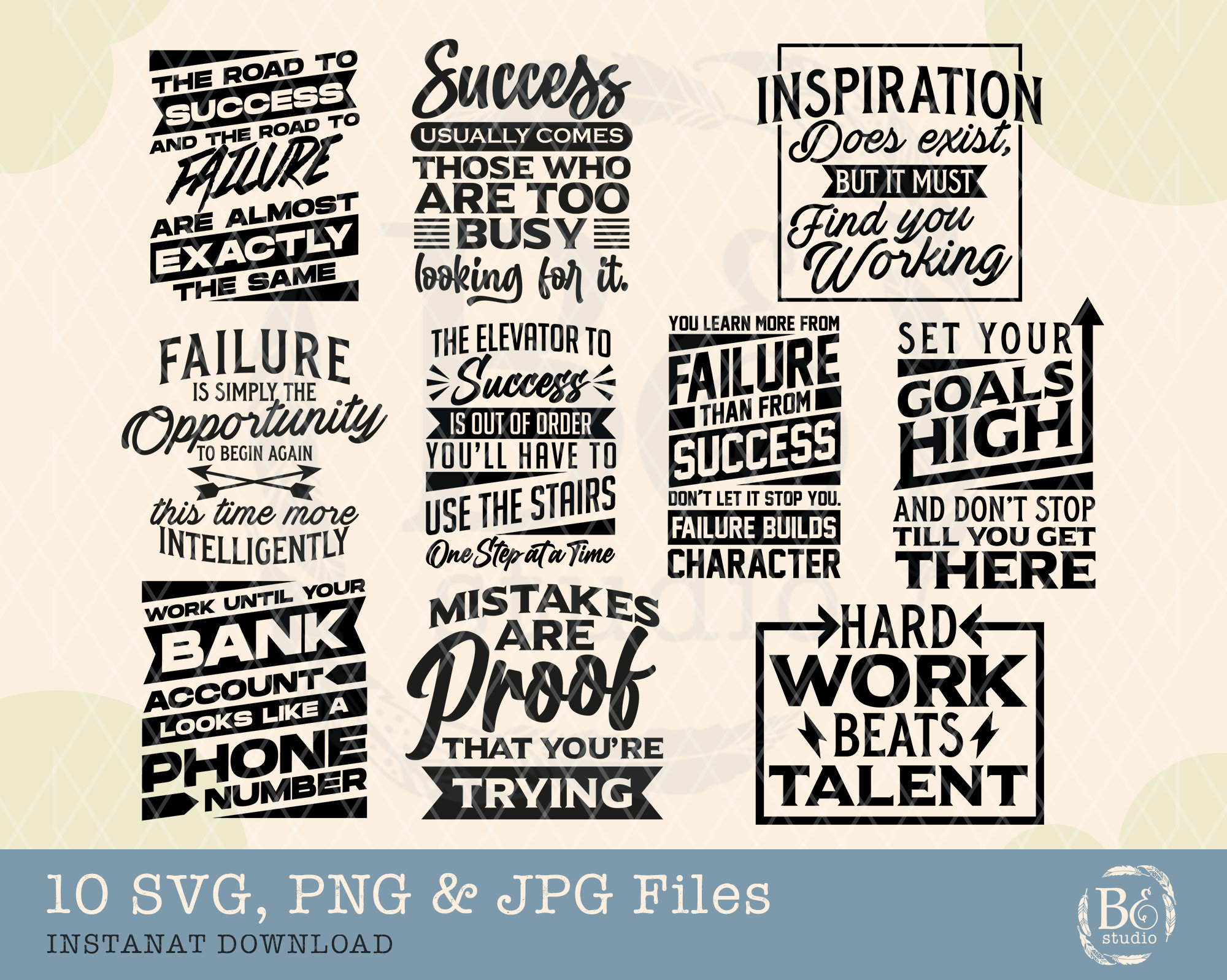 Motivational Quote Svg Bundle, Inspirational Quote Svg, Positive Words ...