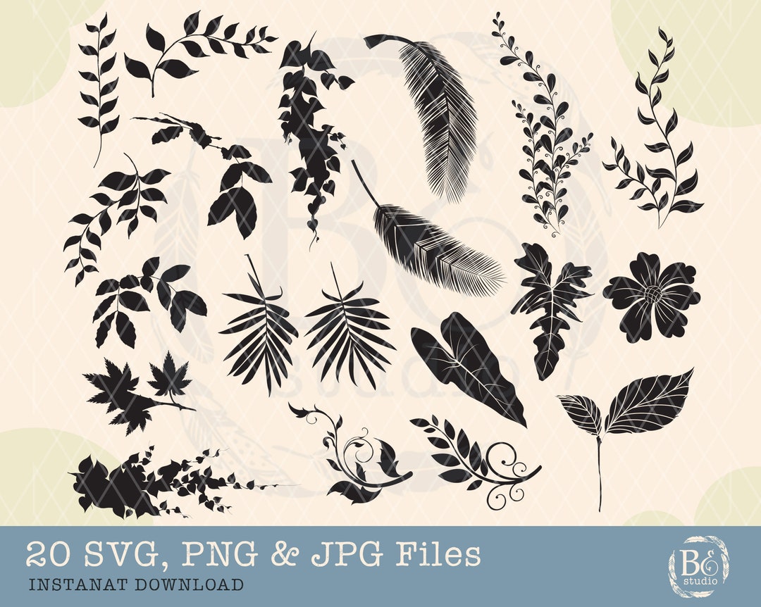 Leaves Svg Bundle, Leaves Svg, Greenery Svg, Leaf Border Svg, Leaves ...