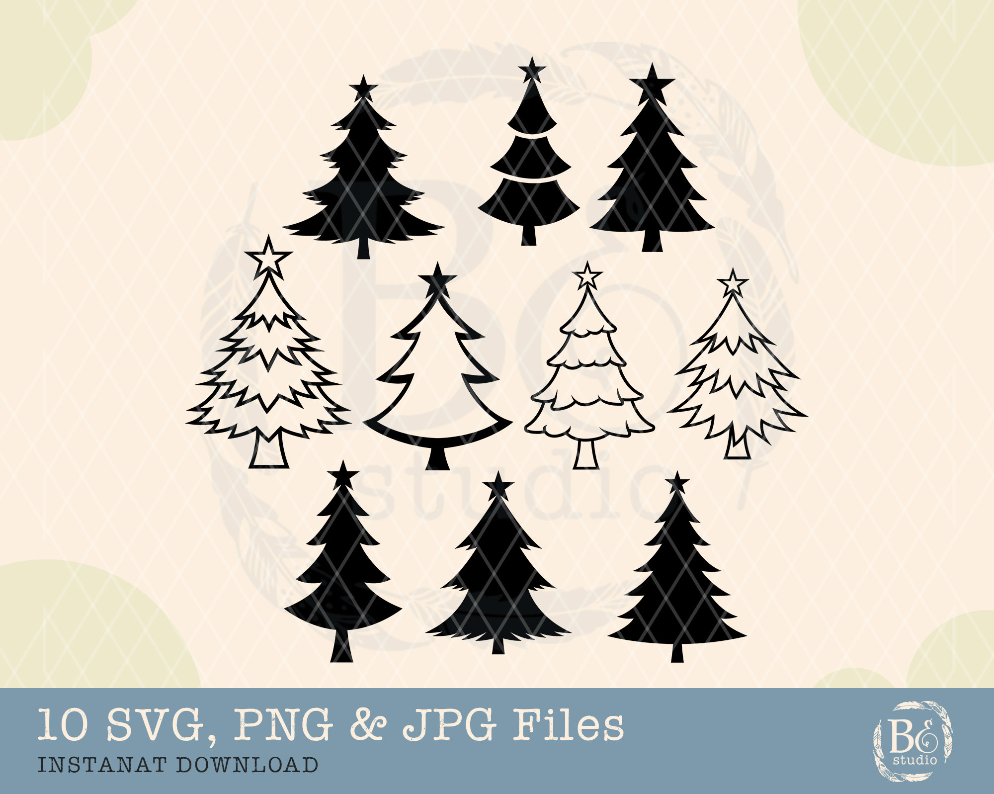 Christmas Tree Svg Bundle, Christmas Tree Svg, Tree Christmas Svg ...