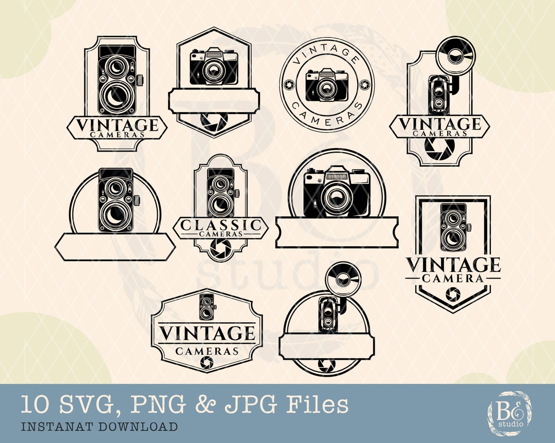 Classic Camera Svg Bundle, Photographer Svg, Photography Svg, Vintage ...