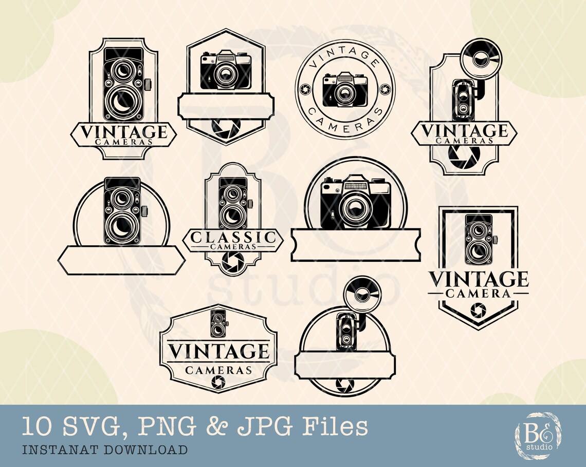 Classic Camera Svg Bundle, Photographer Svg, Photography Svg, Vintage ...