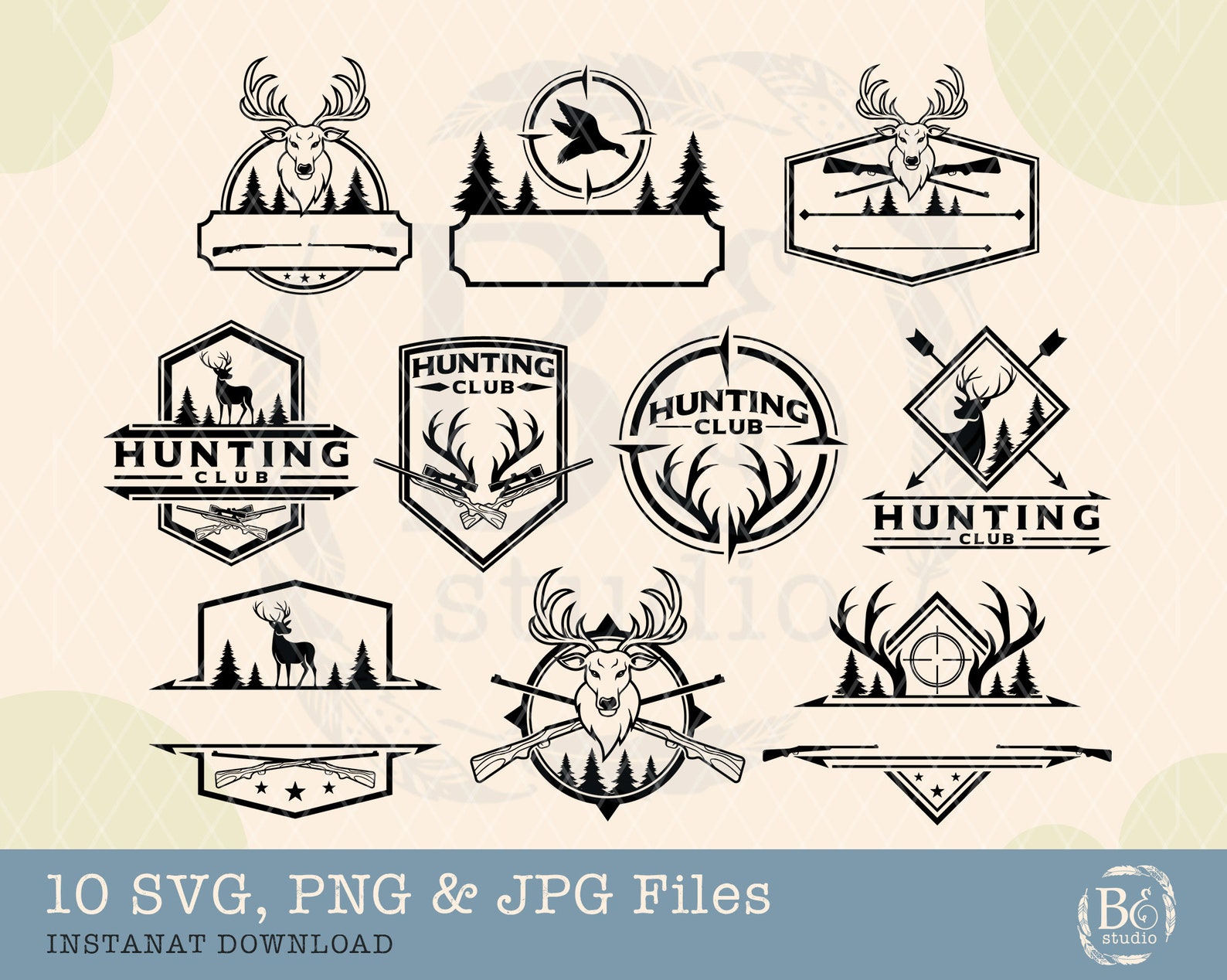 Hunting Svg Bundle, Deer Hunting Svg, Hunting Shirt Svg, Deer Hunter ...
