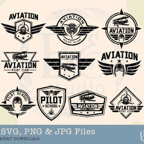 Pilot Svg - Etsy