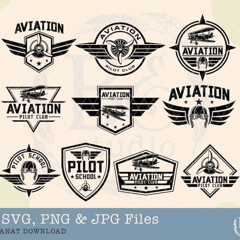 Pilot Svg - Etsy