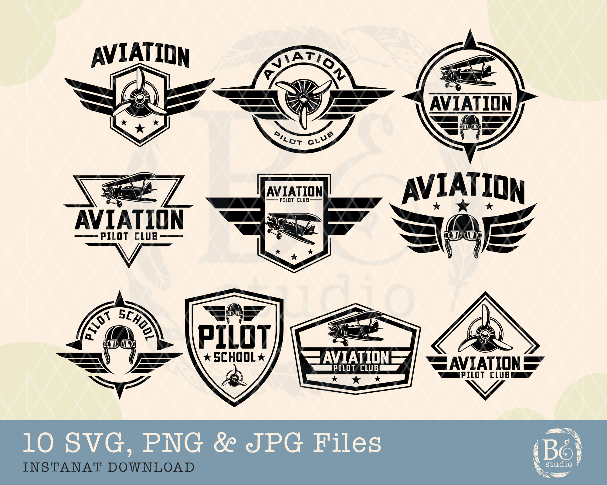 Aviation Svg Bundle, Aviation Svg, Aviation School Svg, Pilot Svg, Aero ...