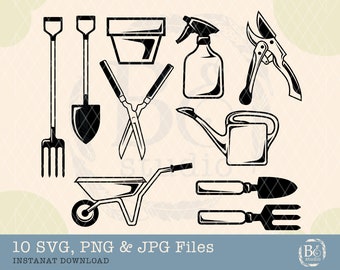 Gardening Tools Svg, Garden Tools Svg, Gardener Svg, Farm Tools Svg ...