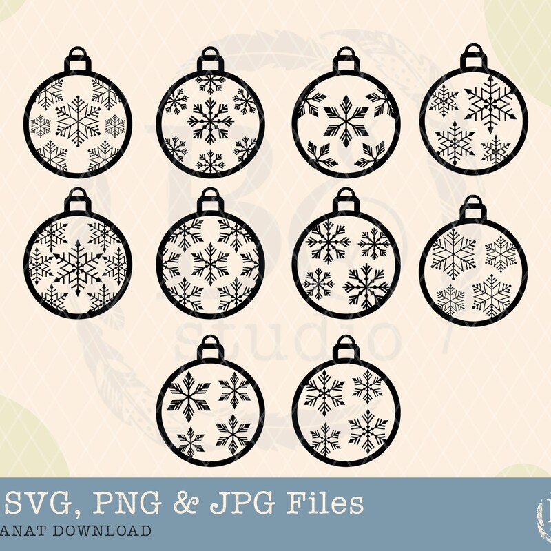 Christmas Balls Svg - Etsy