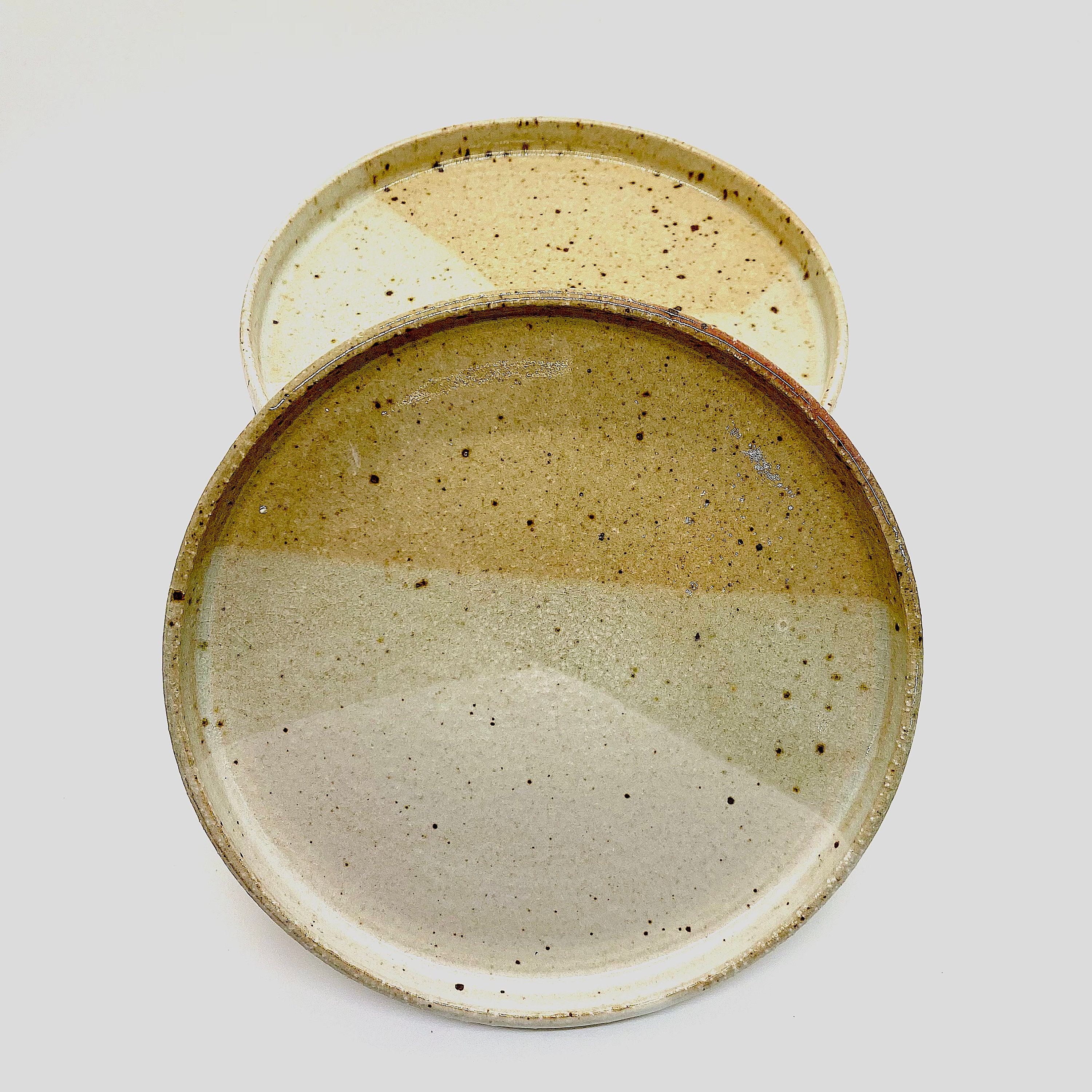 Plate Set (8) - green and white — Norma Jane Ceramics