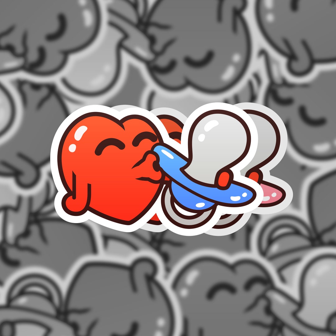 I Love heart Pacifier Vinyl Sticker Pack - Etsy