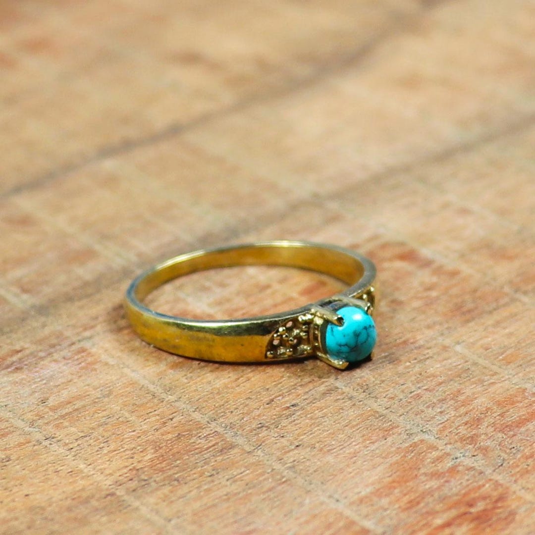 Turquiose Ring, Handmade Ring, Gemstone Ring, Natural Turquoise Ring ...