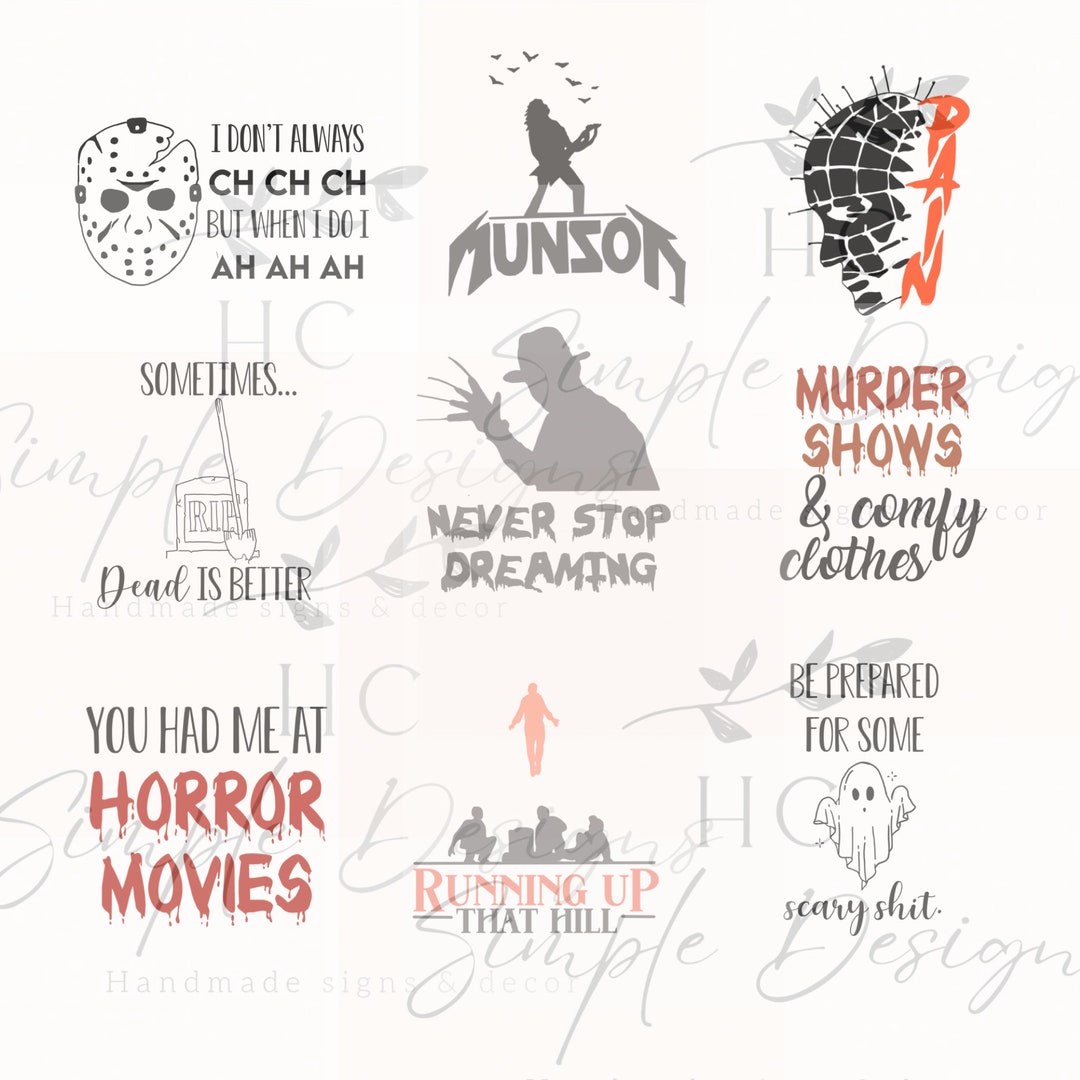 Horror Svgs 14 Different Designs - Etsy