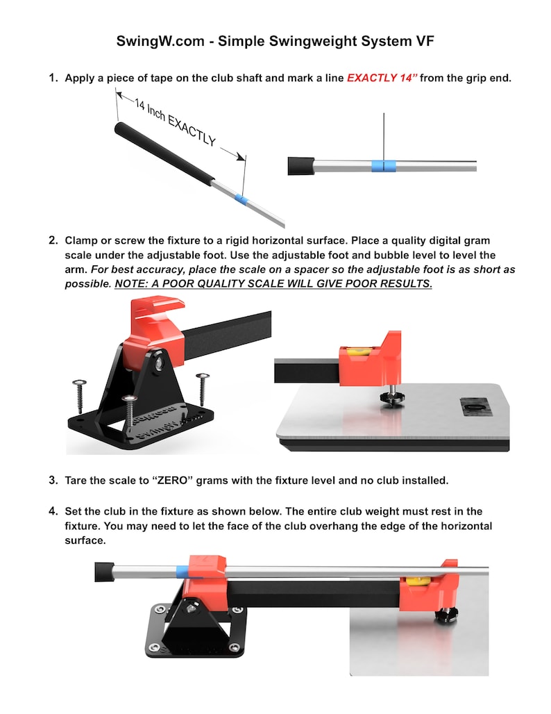 Swingw.com - Simple Swingweight System Vf.....(scale Not Included) - Etsy