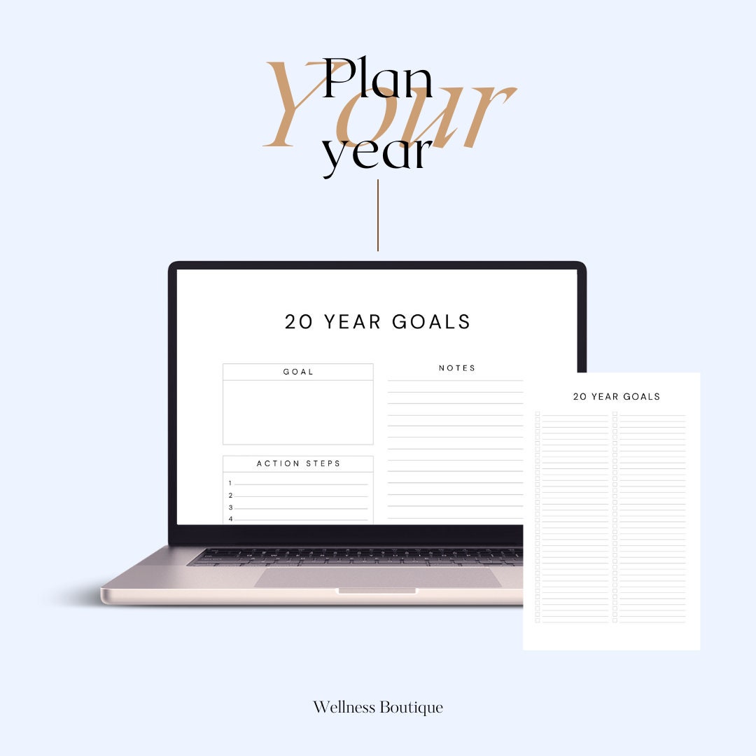 Life Goals Planner | Goal Setting | Life Vision Template | Life ...